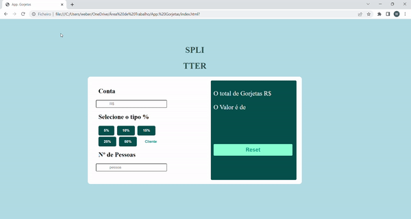 GitHub - webertdias/App.-Gorjetas: App. Gorjetas calcula o valor de gorjetas e o valor da conta ...