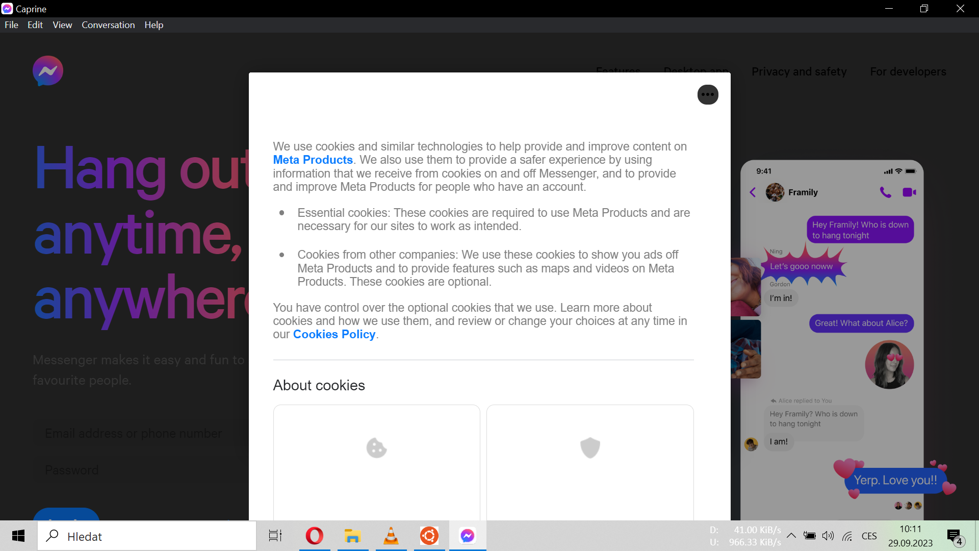 Cookies window, nothing to do · Issue #2077 · sindresorhus/caprine · GitHub