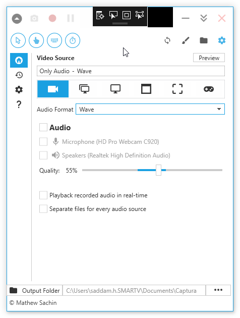 Couldnt record webcam video? · Issue #319 · MathewSachin/Captura · GitHub