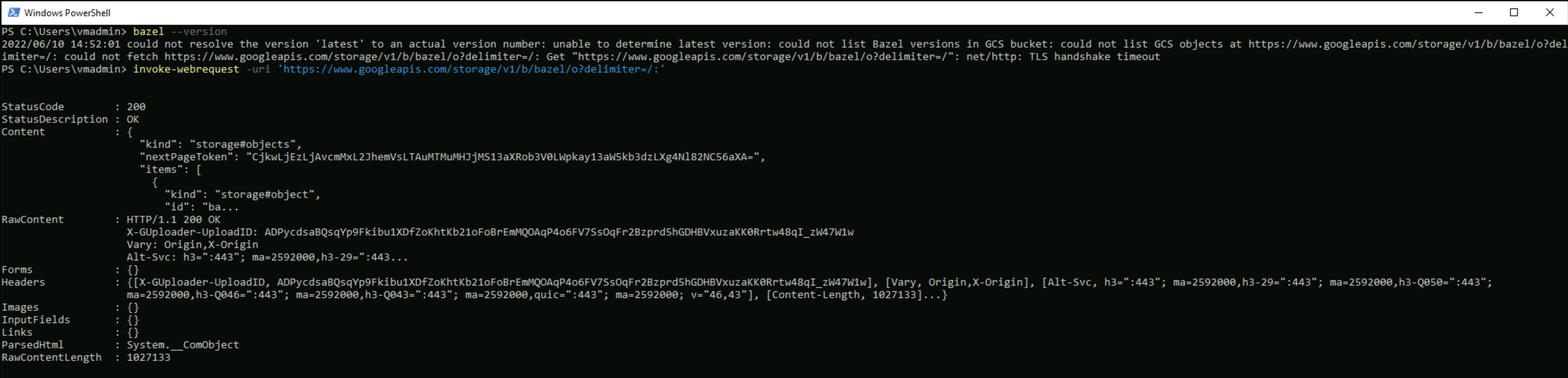 Bazel v5.1.0 installation fails on Tools.Tests.ps1 · Issue #6363 ...