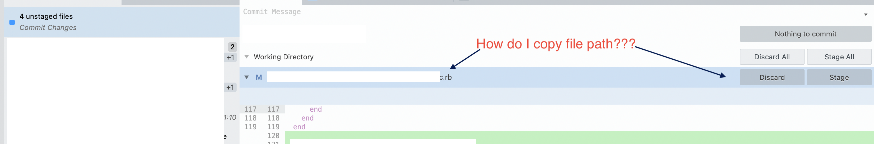 Copy path to uncommitted file · Issue #1648 · sublimehq/sublime_merge · GitHub