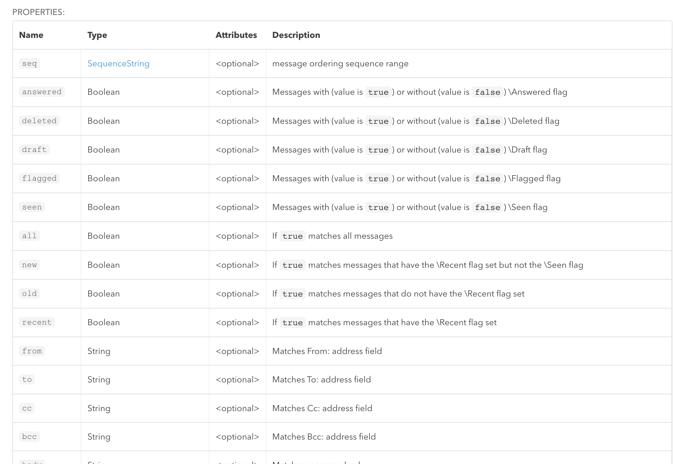 Bug using seq option (ex.: seq:"*") alongside other SearchObject options · Issue #72 · postalsys ...