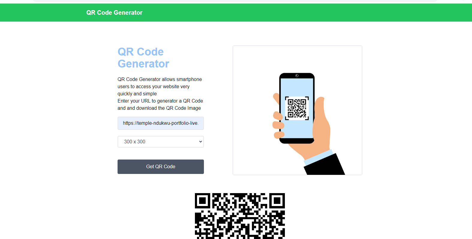 Github Temtechieqrcode Generator App This A Vanilla Javascript