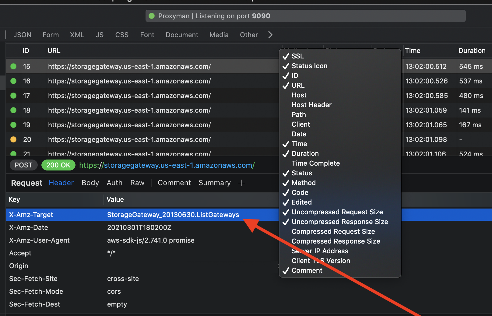 Display Custom HTTP Request Headers in Table · Issue #801 · ProxymanApp/Proxyman · GitHub