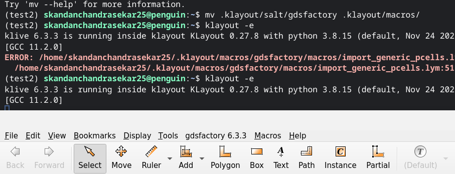 gf tool install issues · Issue #943 · gdsfactory/gdsfactory · GitHub