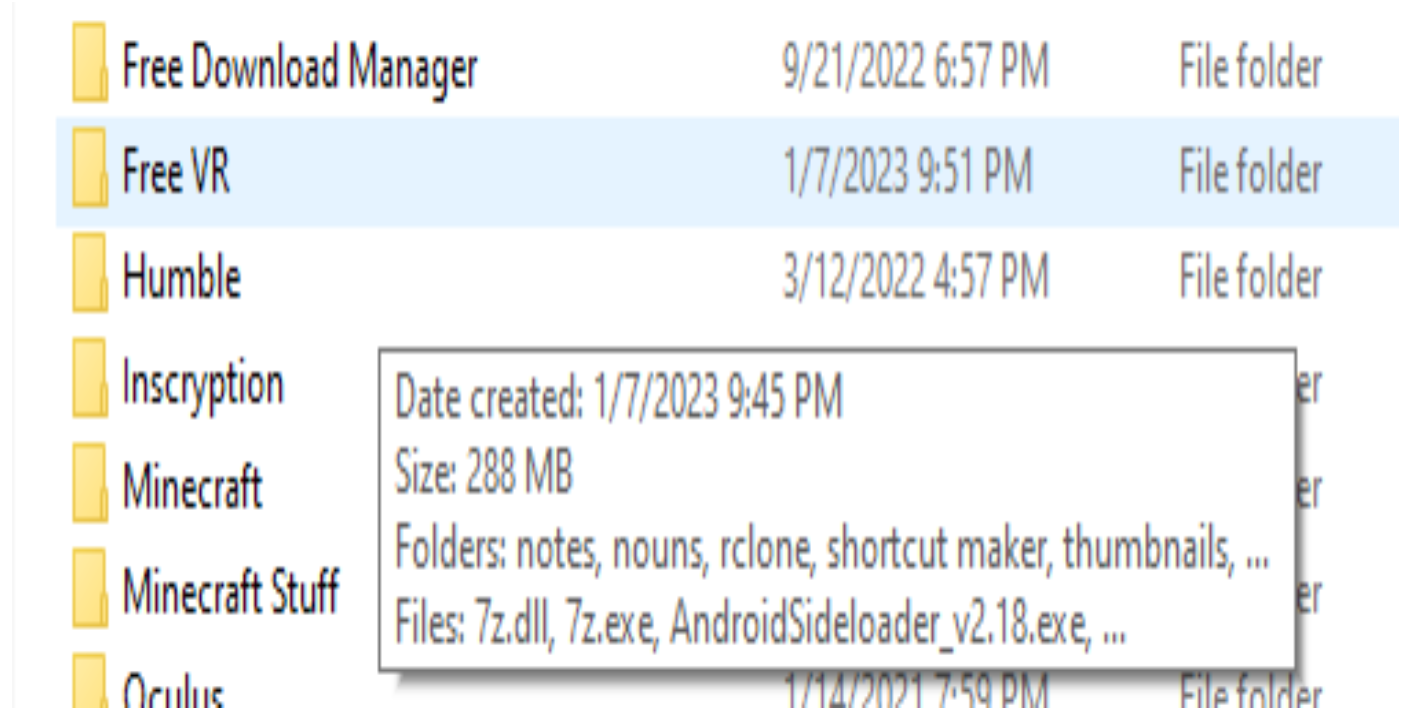 Exception Message: Could not find a part of the path 'D:\Free VR\rookie_2.18_portable'. · Issue ...