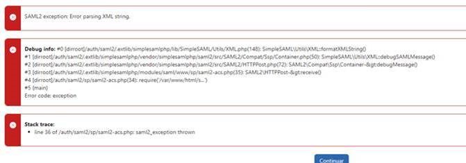 Saml2 Exception Error Parsing Xml String · Issue 624 · Catalystmoodle Authsaml2 · Github