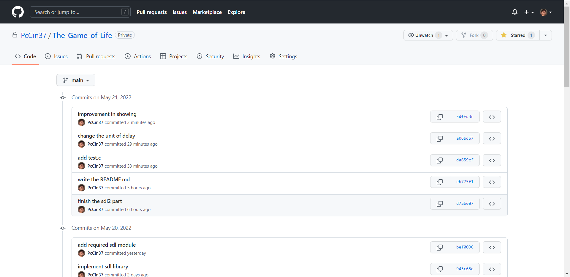 GitHub - PcCin37/The-Game-of-Life