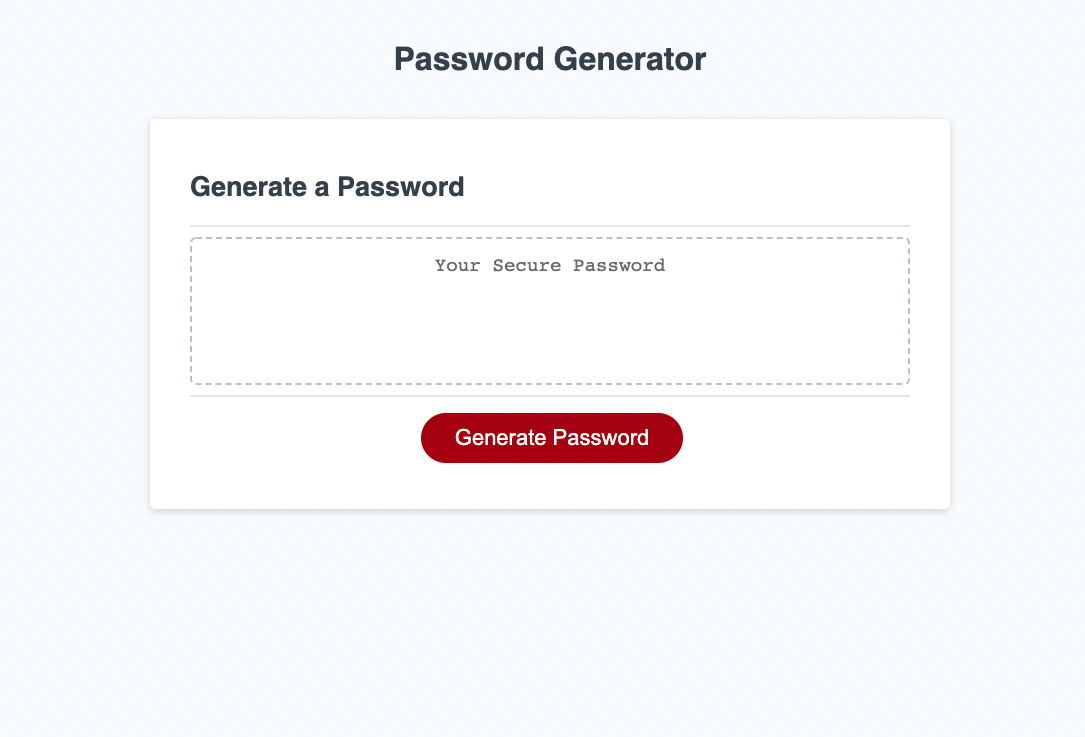 GitHub - hallerhc/Password-Generator