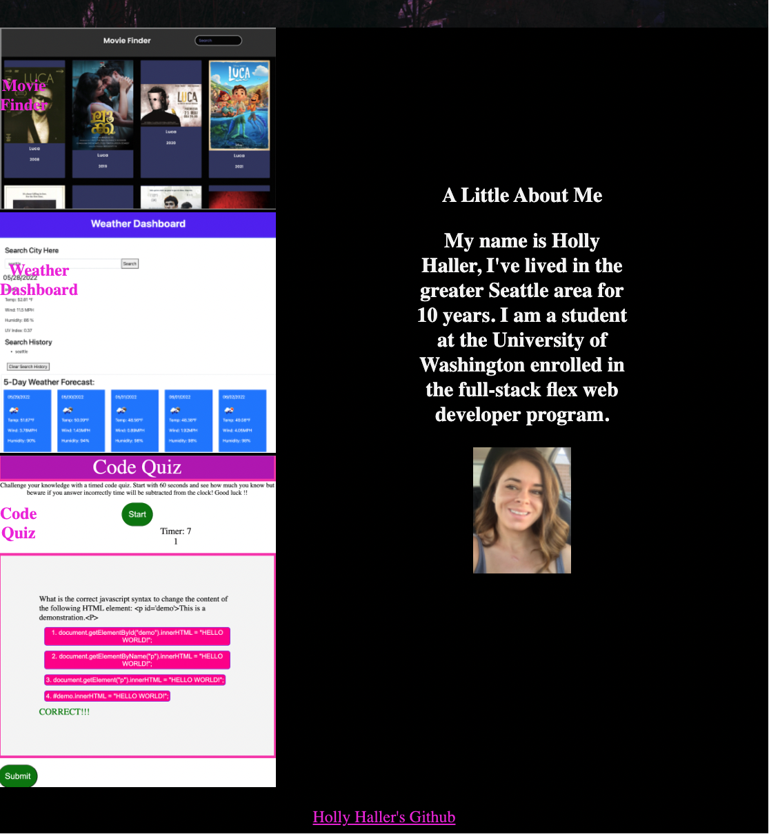 GitHub - hallerhc/Holly-Haller-Portfolio: Updated Portfolio