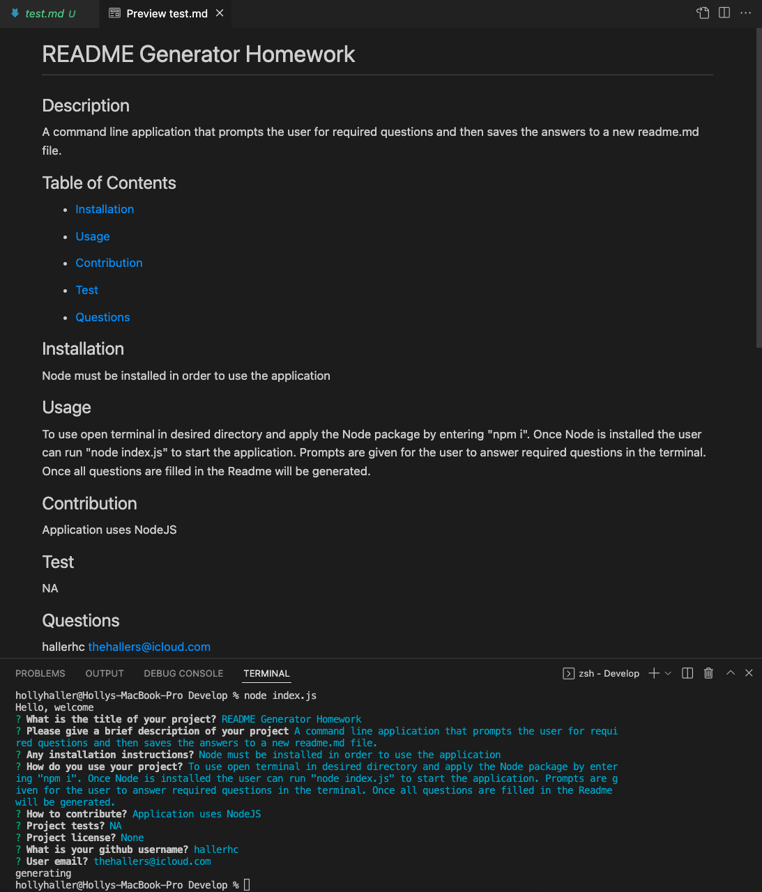 GitHub - hallerhc/README-Generator