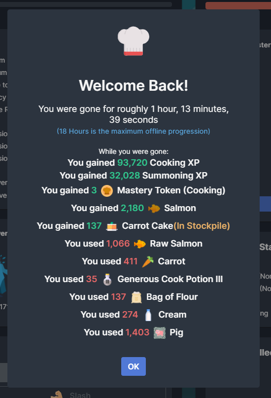 [Bug]: No cooked items after offline progression · Issue #2261 · MelvorIdle/melvoridle.github.io ...