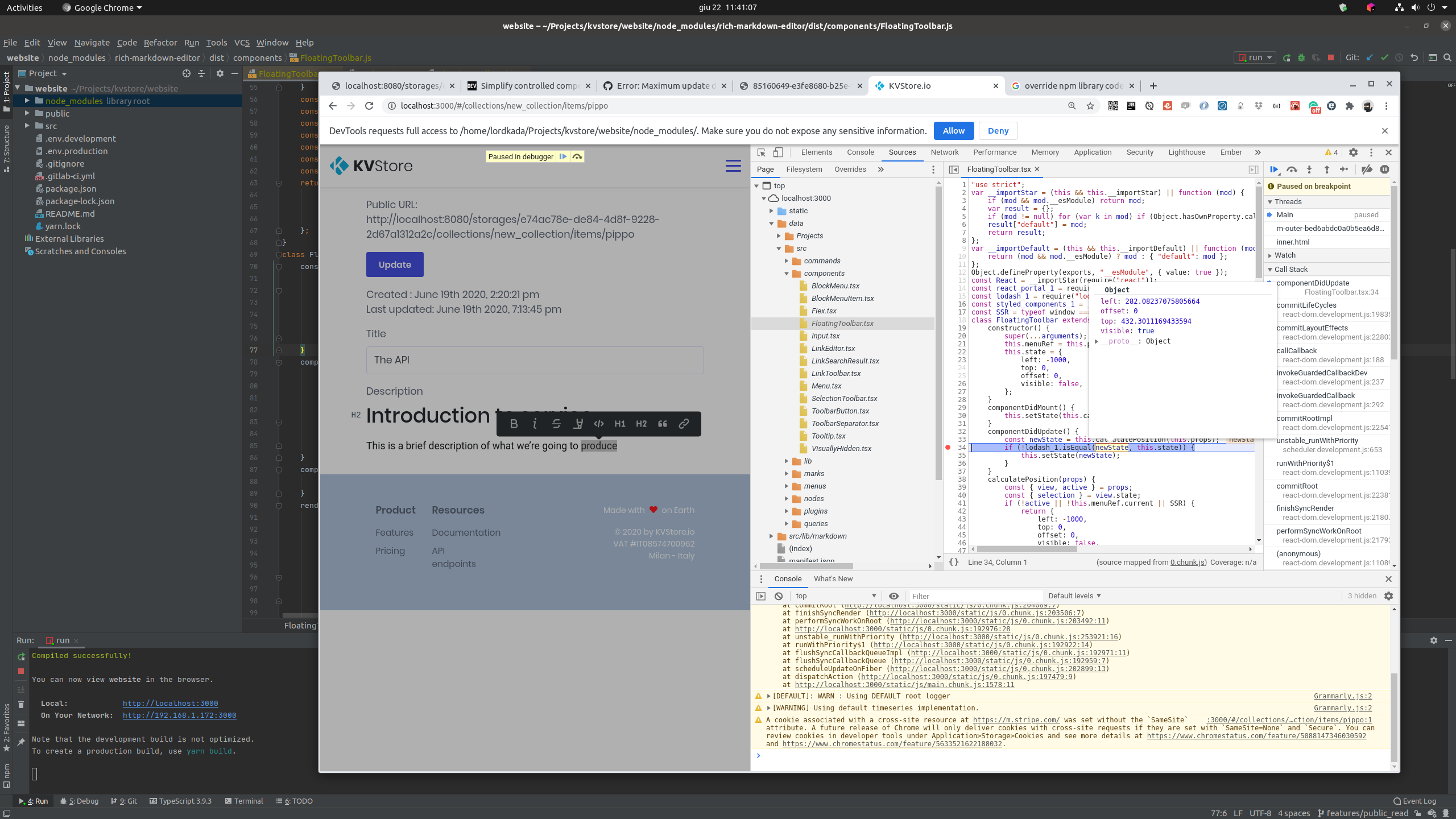 Error: Maximum update depth exceeded · Issue #208 · outline/rich-markdown-editor · GitHub