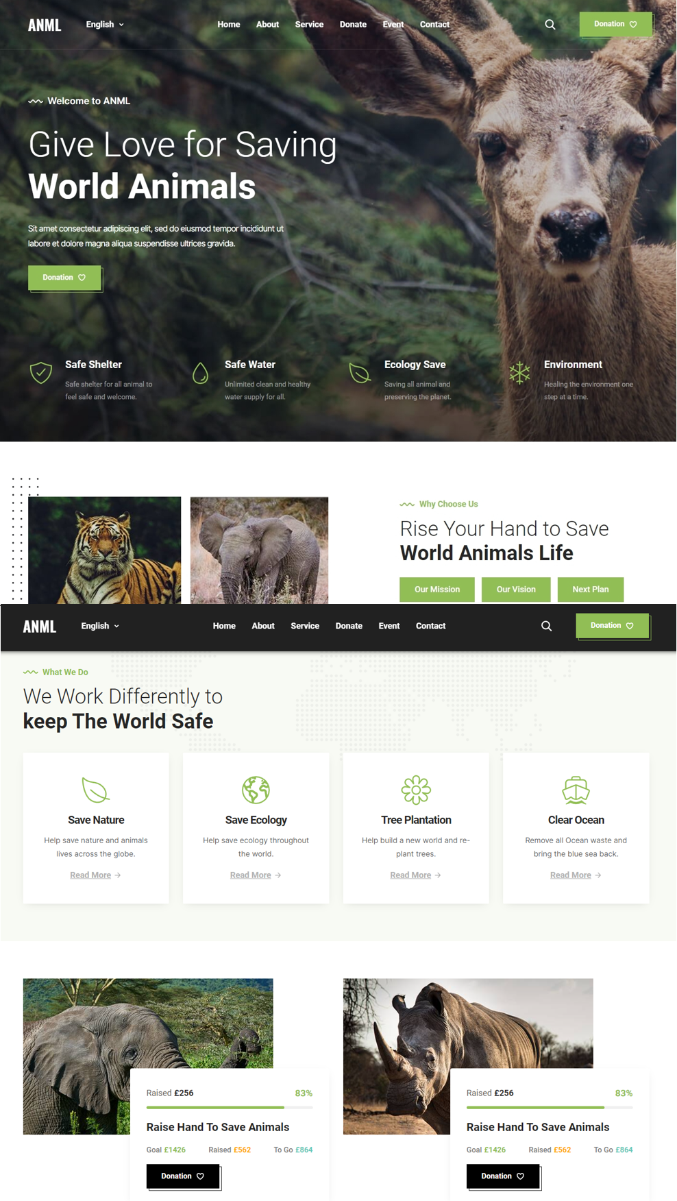 GitHub - davidfrear/Responsive-Website-Animal-Charity: 🐘 Responsive Landing Page Using HTML CSS ...