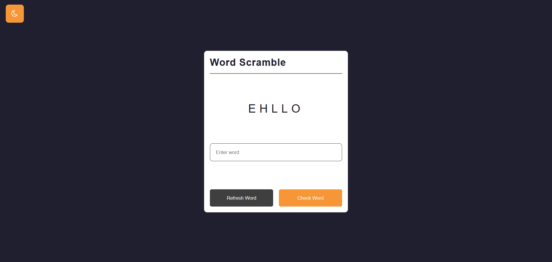 GitHub - lack21/Word-Scramble: Personal Project