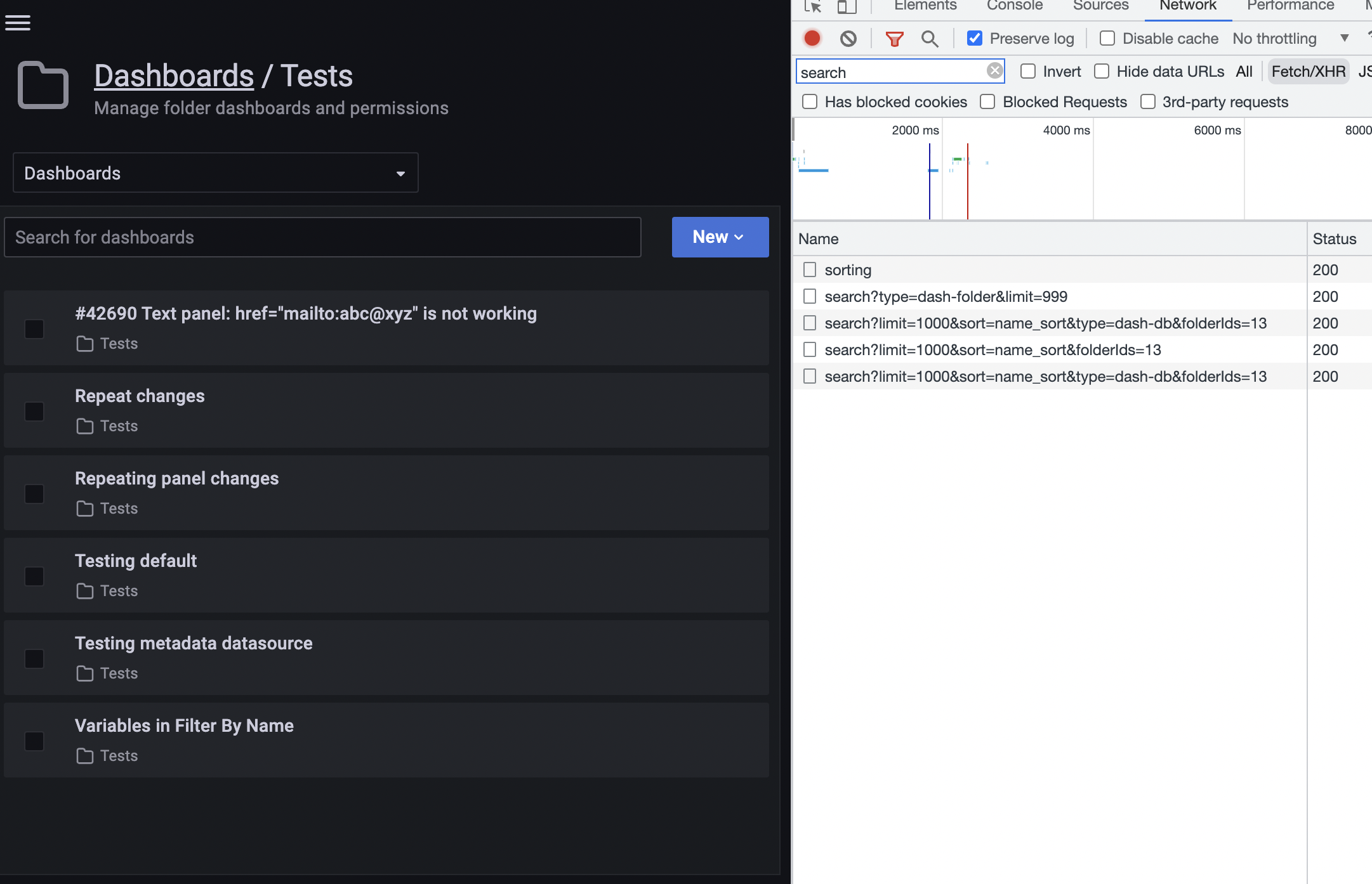 Search: Folder Section makes too many requests to search endpoint · Issue #55234 · grafana ...