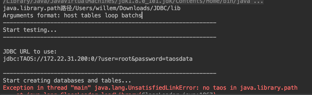 "no taos in java.library.path" when running JDBCdemo · Issue #394 · taosdata/TDengine · GitHub