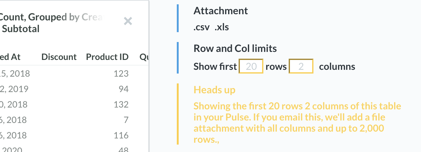 Ability to configure row limit of tables in pulses · Issue #8984 · metabase/metabase · GitHub