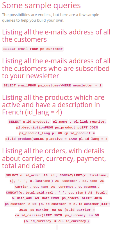 SQL Manager - Help Button - Display all sub part like title · Issue #29824 · PrestaShop ...