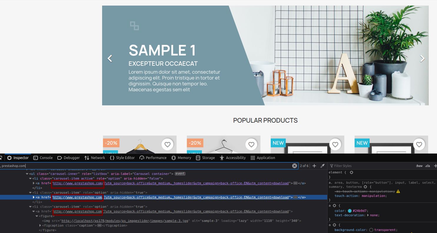 Target prestashop.com for samples in `ps_imageslider` · Issue #29836 · PrestaShop/PrestaShop ...