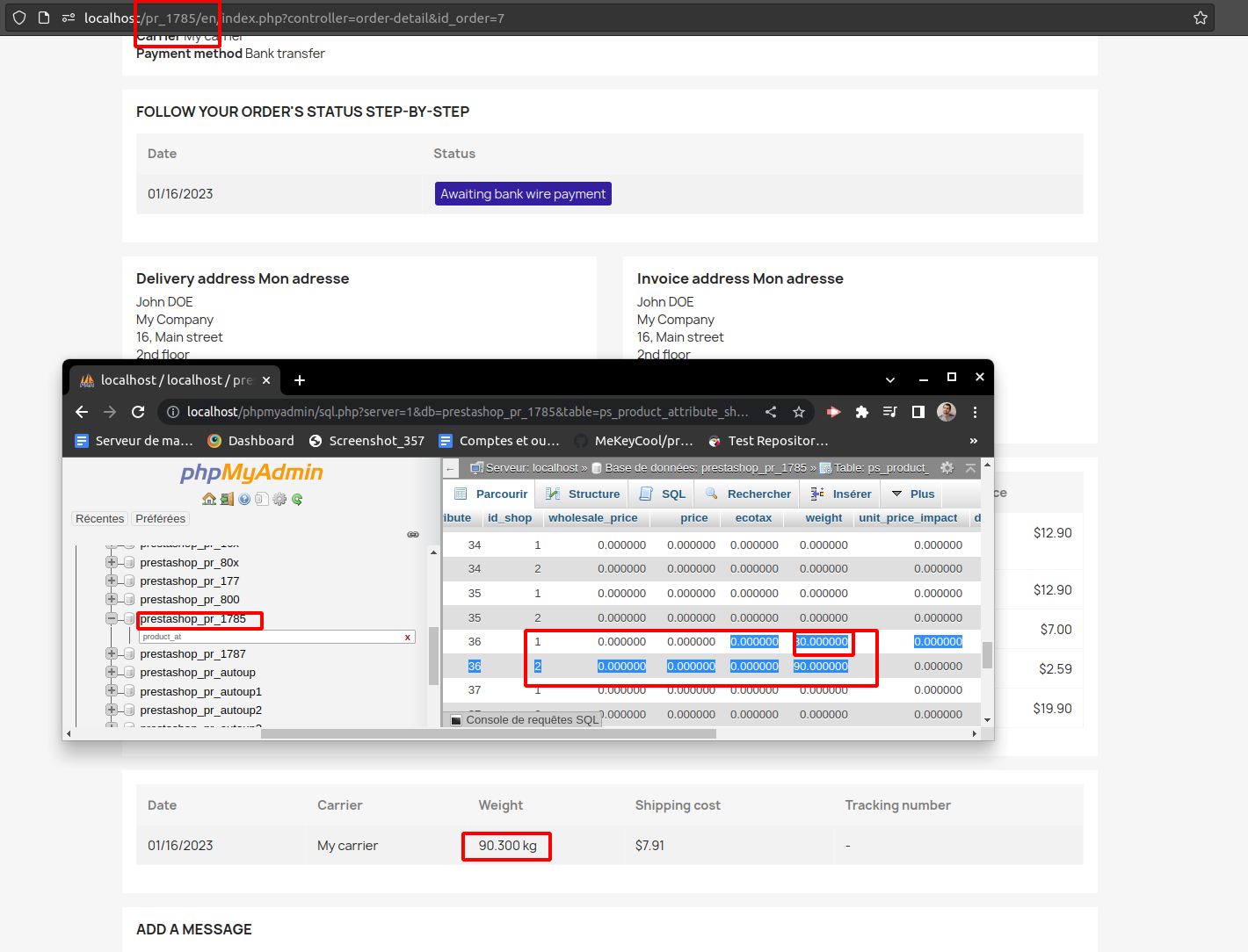 weight attribute in combination should not be shop dependant · Issue #30837 · PrestaShop ...