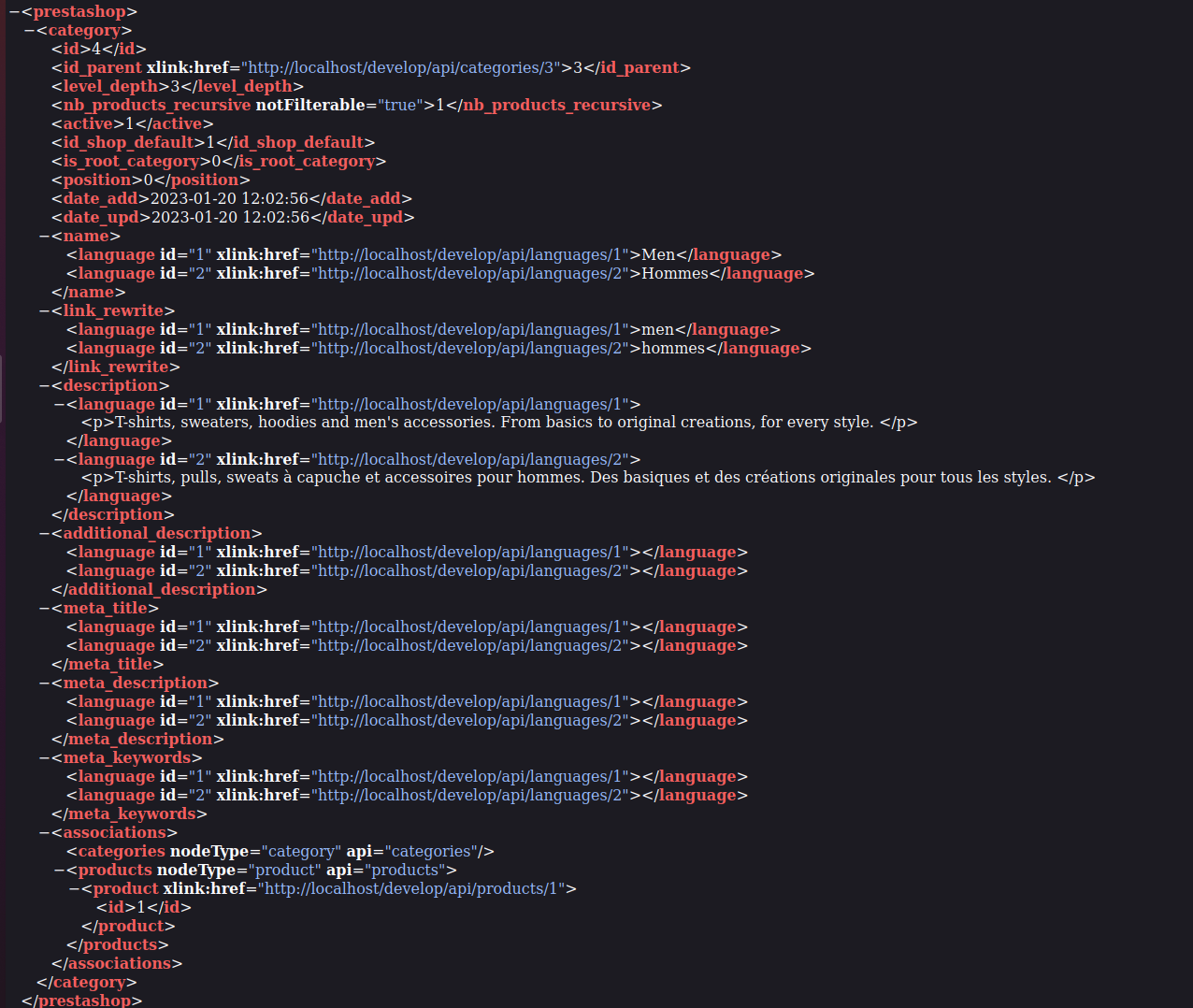 Webservice - The category isn't well displayed · Issue #30987 · PrestaShop/PrestaShop · GitHub