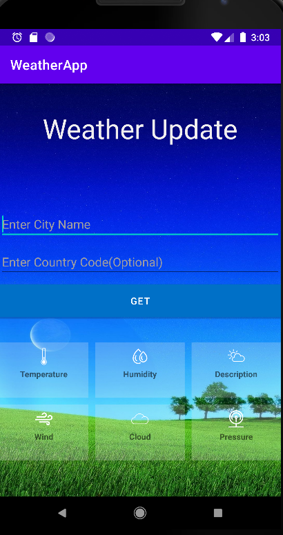 GitHub - shrfh/Weather-App-using-Android-Studio: A Weather mobile ...