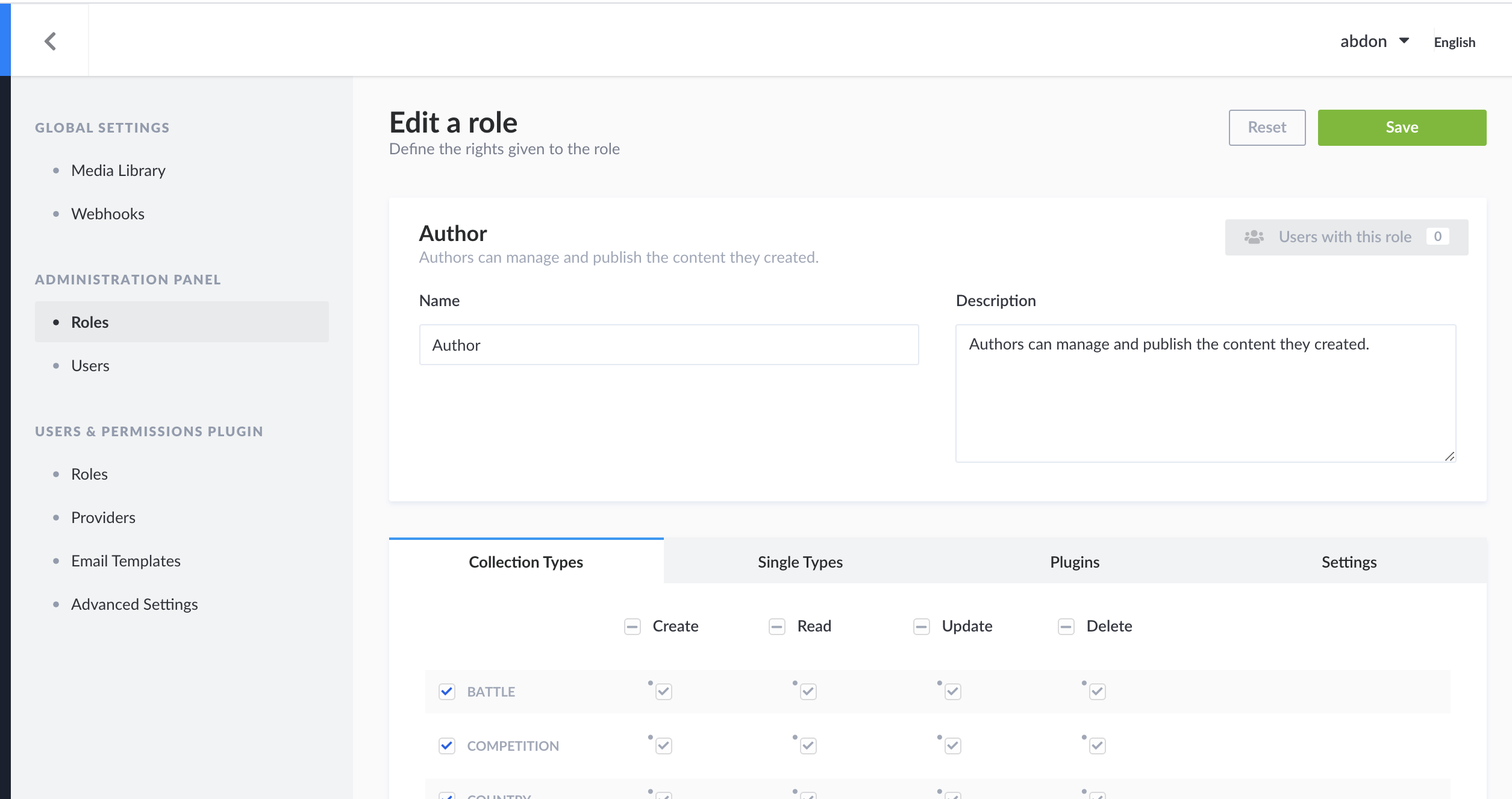 I can't edit the role permissions · Issue #8270 · strapi/strapi · GitHub