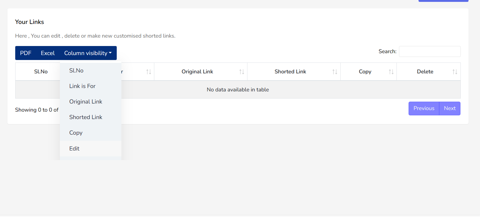 Marking columns in column visibility list · Issue #229 · apoorvaron/Shorty · GitHub