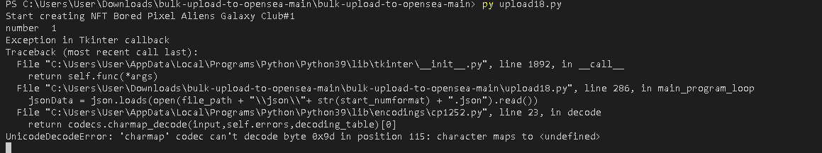 Not adding Properties, then Program stops running · Issue #107 · infotrex/bulk-upload-to-opensea ...