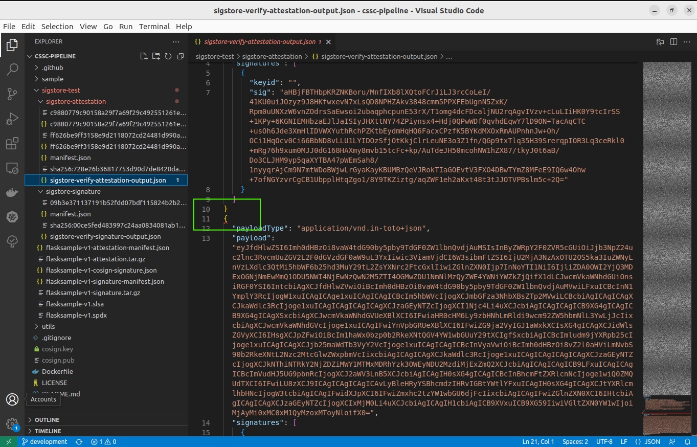Malformed Json For Attestation Verification Output · Issue 2404 · Sigstorecosign · Github