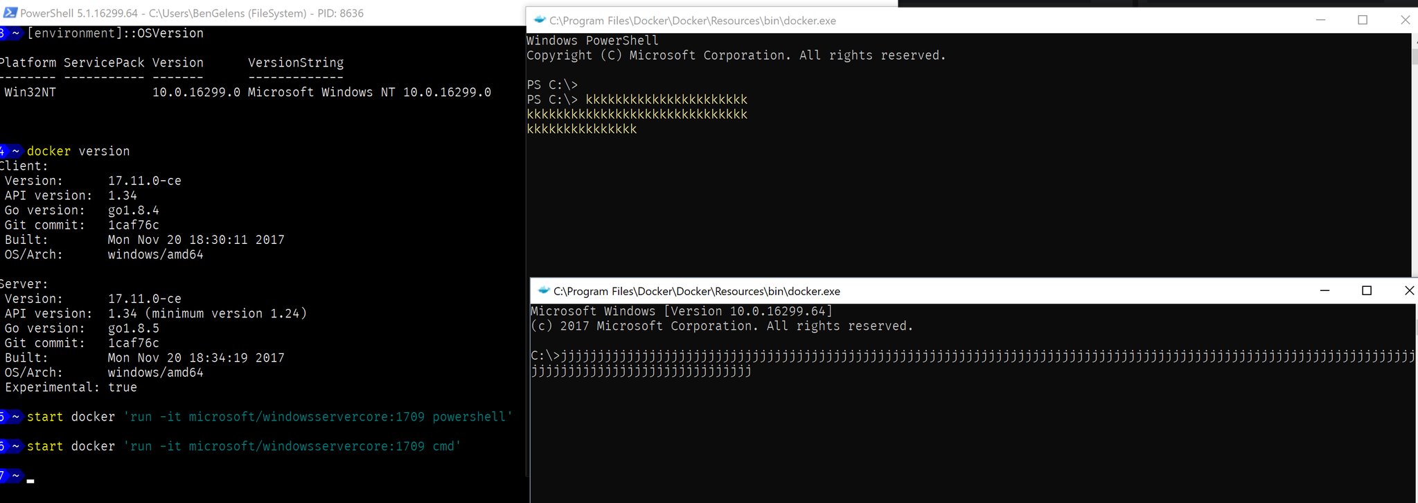 Console width / height unusable on Windows 10 FCU using edge 17.11 ...