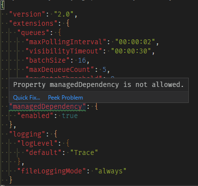 host.json schema does not include managedDependency · Issue #1203 · Azure/Azure-Functions · GitHub