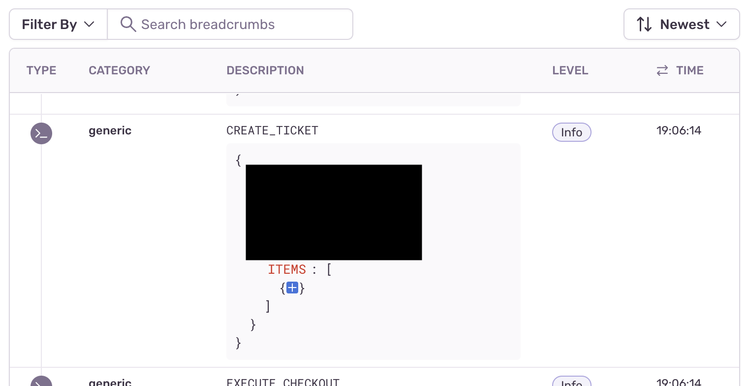 Cannot Scroll Through Breadcrumb When Expanded · Issue #47301 · getsentry/sentry · GitHub