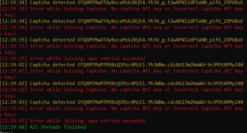 184 Error While Solving Captcha Unknown Error 25 · Issue 374 · V4nsh4jdiscord Mass Dm Go 3736