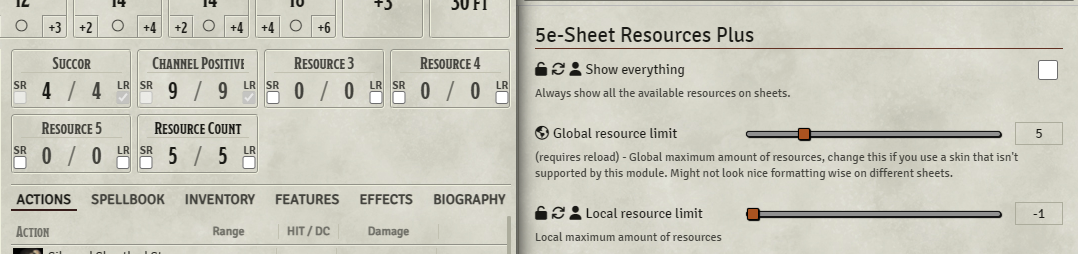 CompactBeyond5eSheet doesn't play nicely with 5eSheet-ResourcesPlus · Issue #82 · ElfFriend-DnD ...