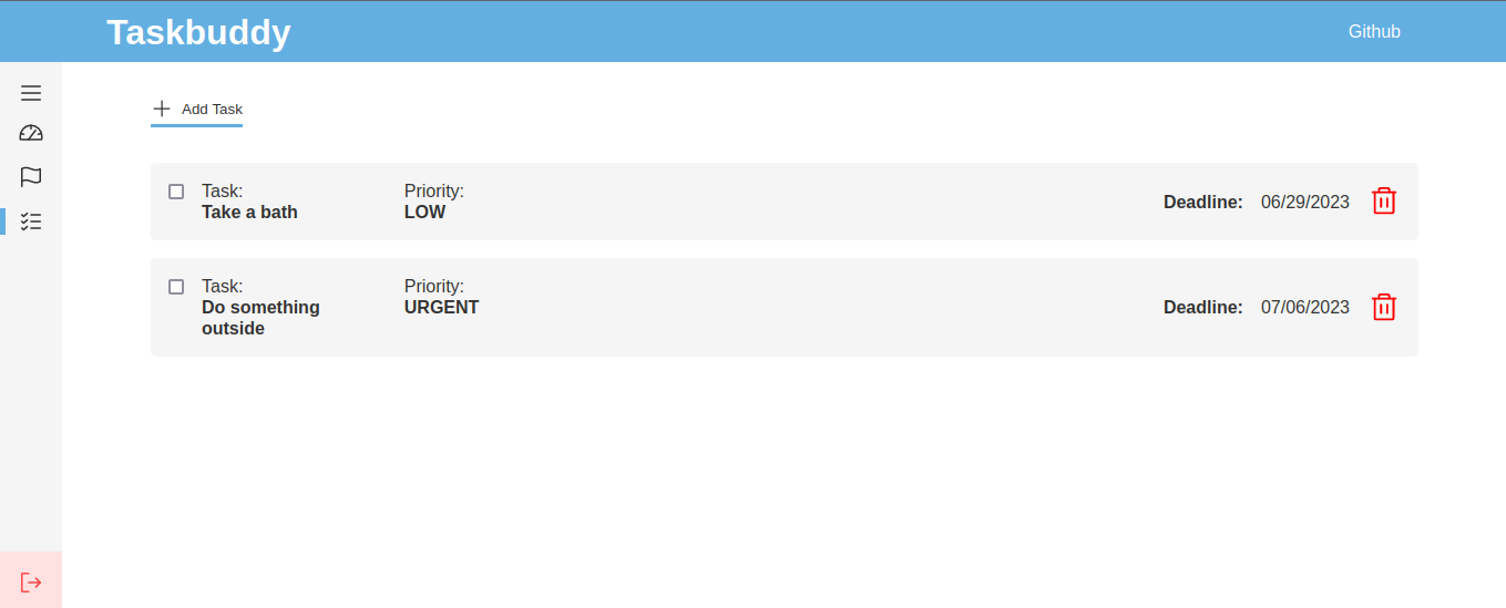 GitHub - luc-silva/Taskbuddy: Todo manager project with backend and frontend.