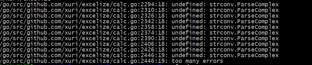 undefined: strconv.ParseComplex · Issue #1165 · qax-os/excelize · GitHub