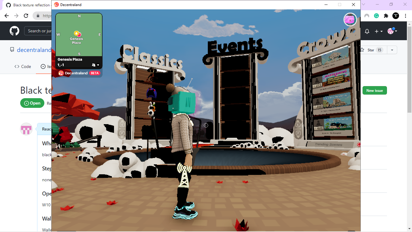 Black texture reflection · Issue #163 · decentraland/explorer-desktop · GitHub