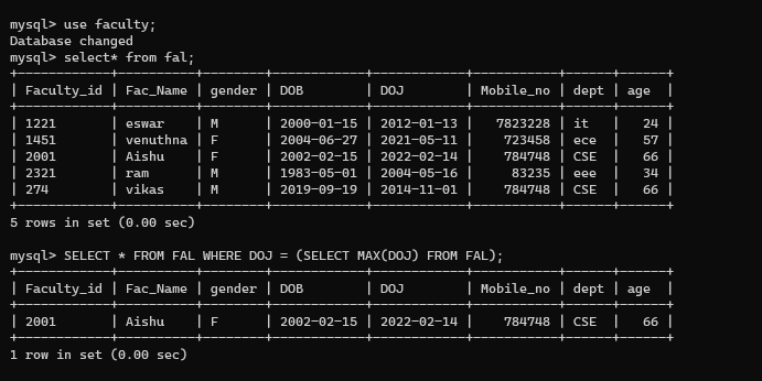 GitHub - DevadarshiniJayamurugan/DBMS