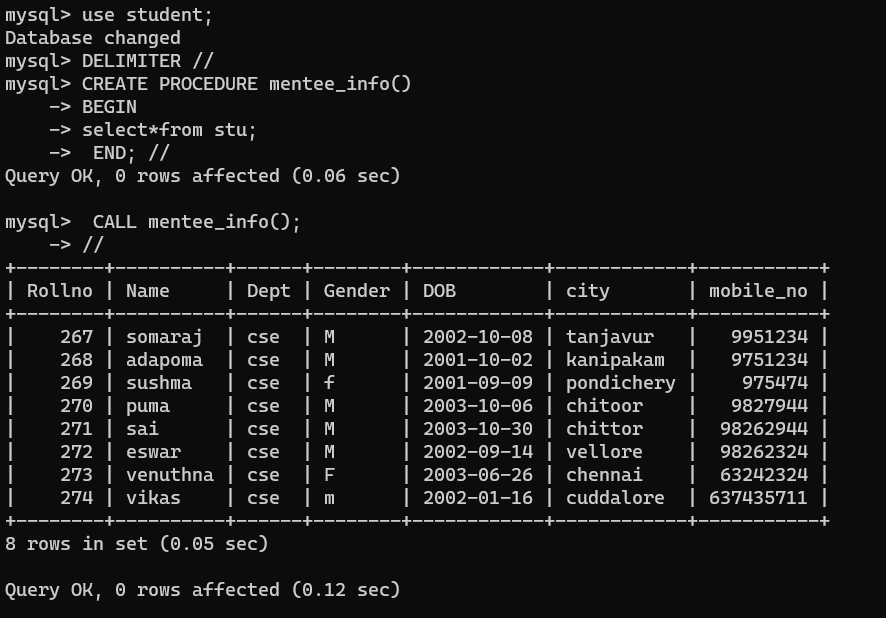 GitHub - DevadarshiniJayamurugan/DBMS