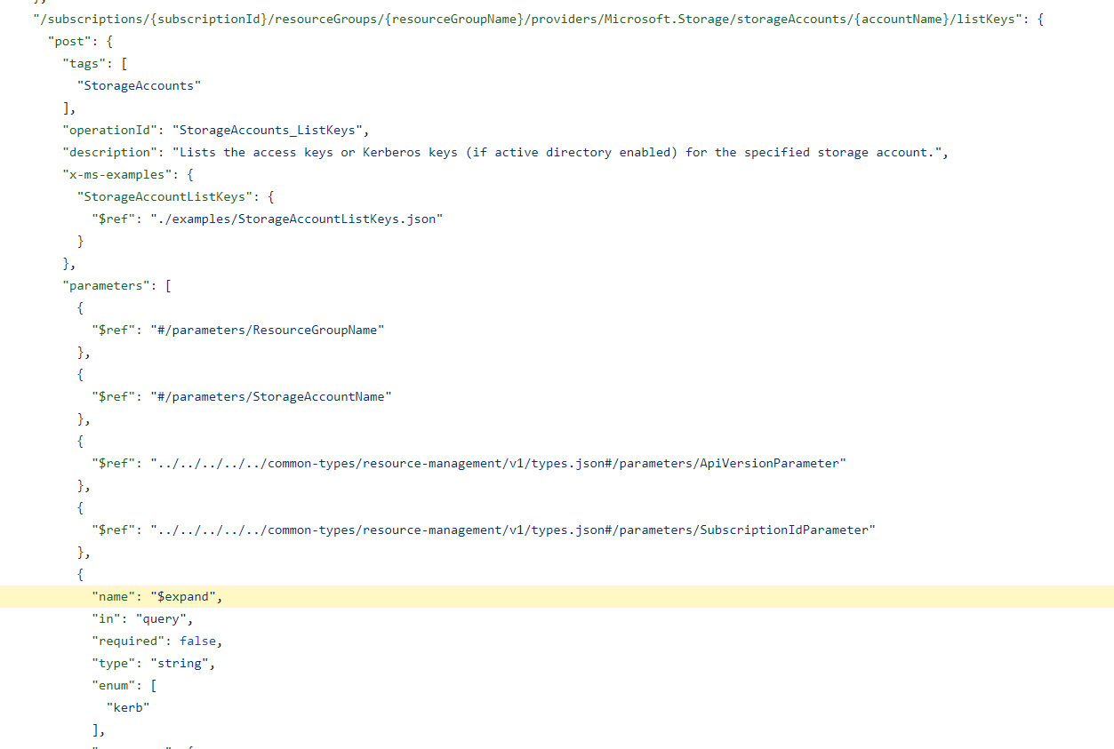 Missing Expand Parameter Of Storageaccountslistkeys In Track2 Sdk