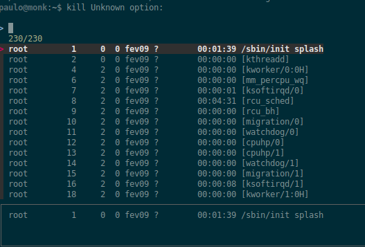 Bash Kill Fuzzy Completion Not Returning Pids On Xubuntu 1710 Unknown Option · Issue 1215