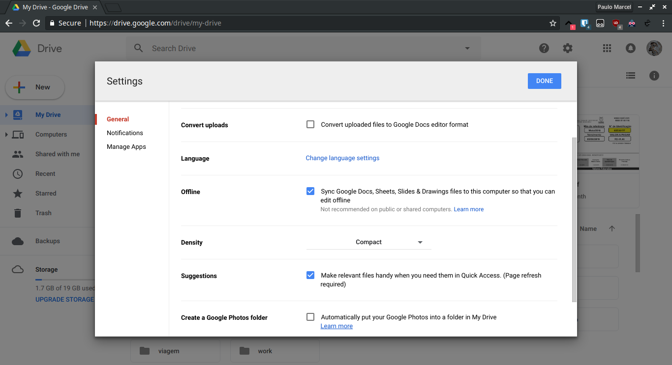 [Dynamic] Google Drive settings show tick marks where there aren't · Issue #536 · darkreader ...