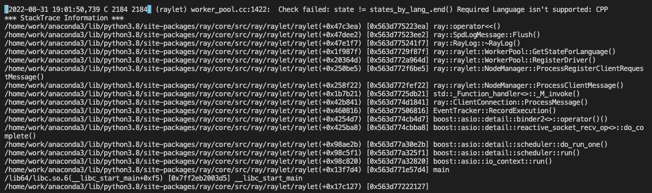 [Core] C++ example build success but run failed. · Issue #28200 · ray-project/ray · GitHub