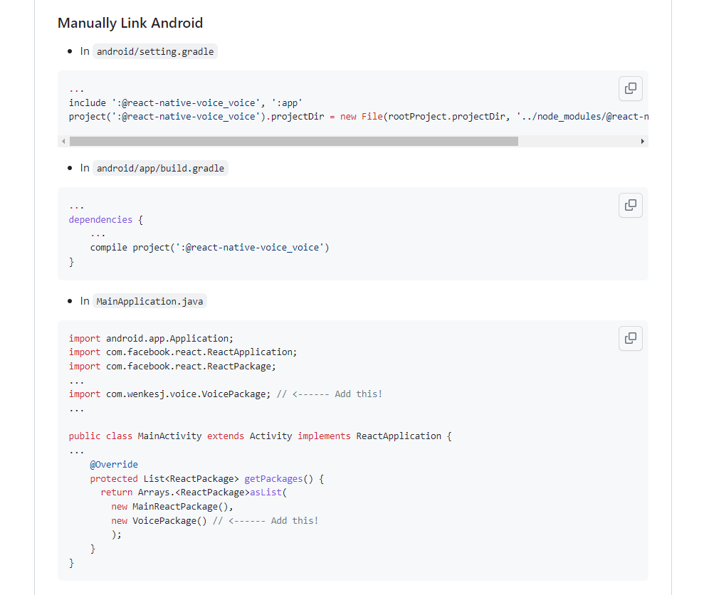 After Linking Getting Gradle Error · Issue 449 · React Native Voice