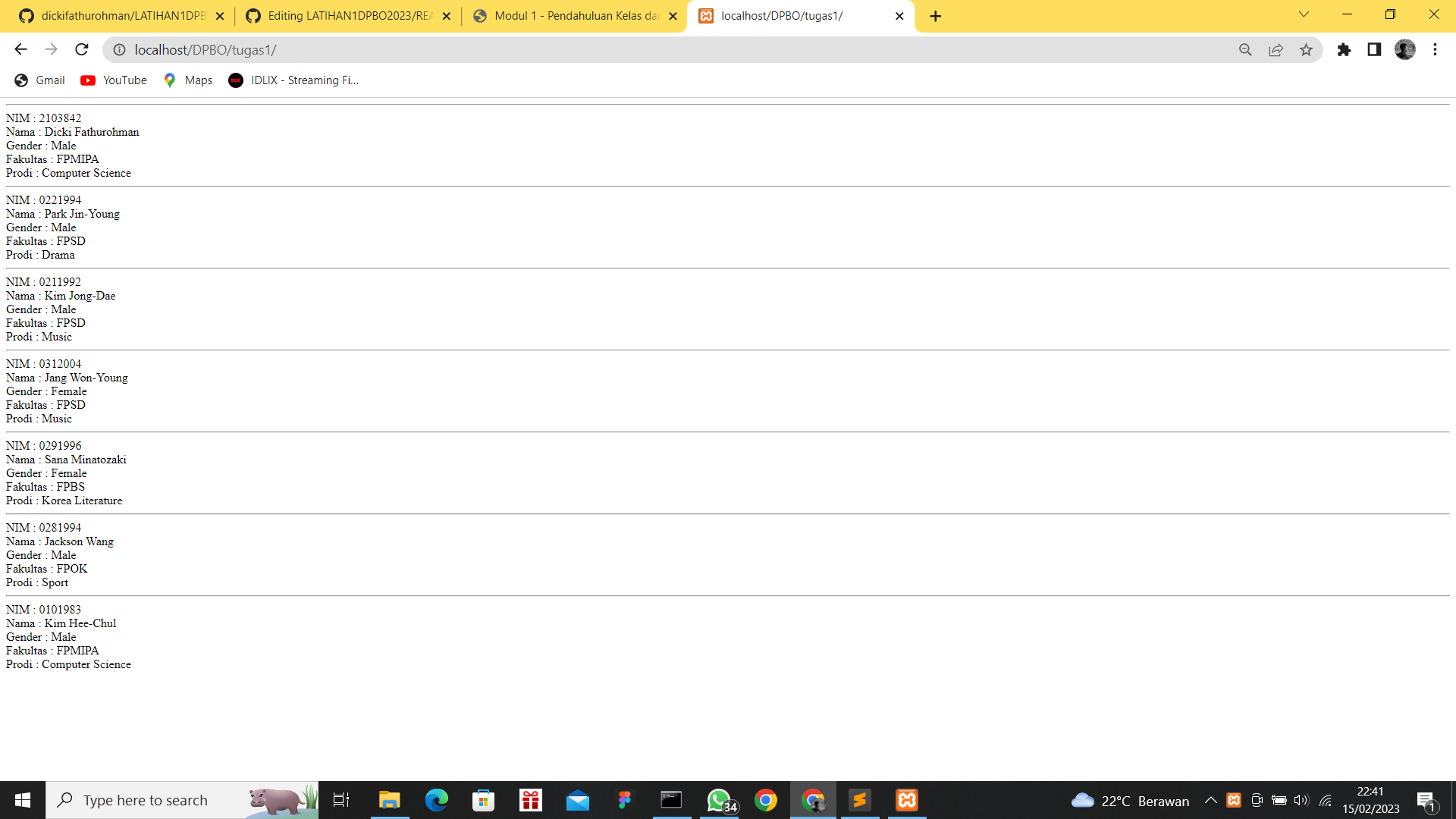 GitHub - dickifathurohman/LATIHAN1DPBO2023