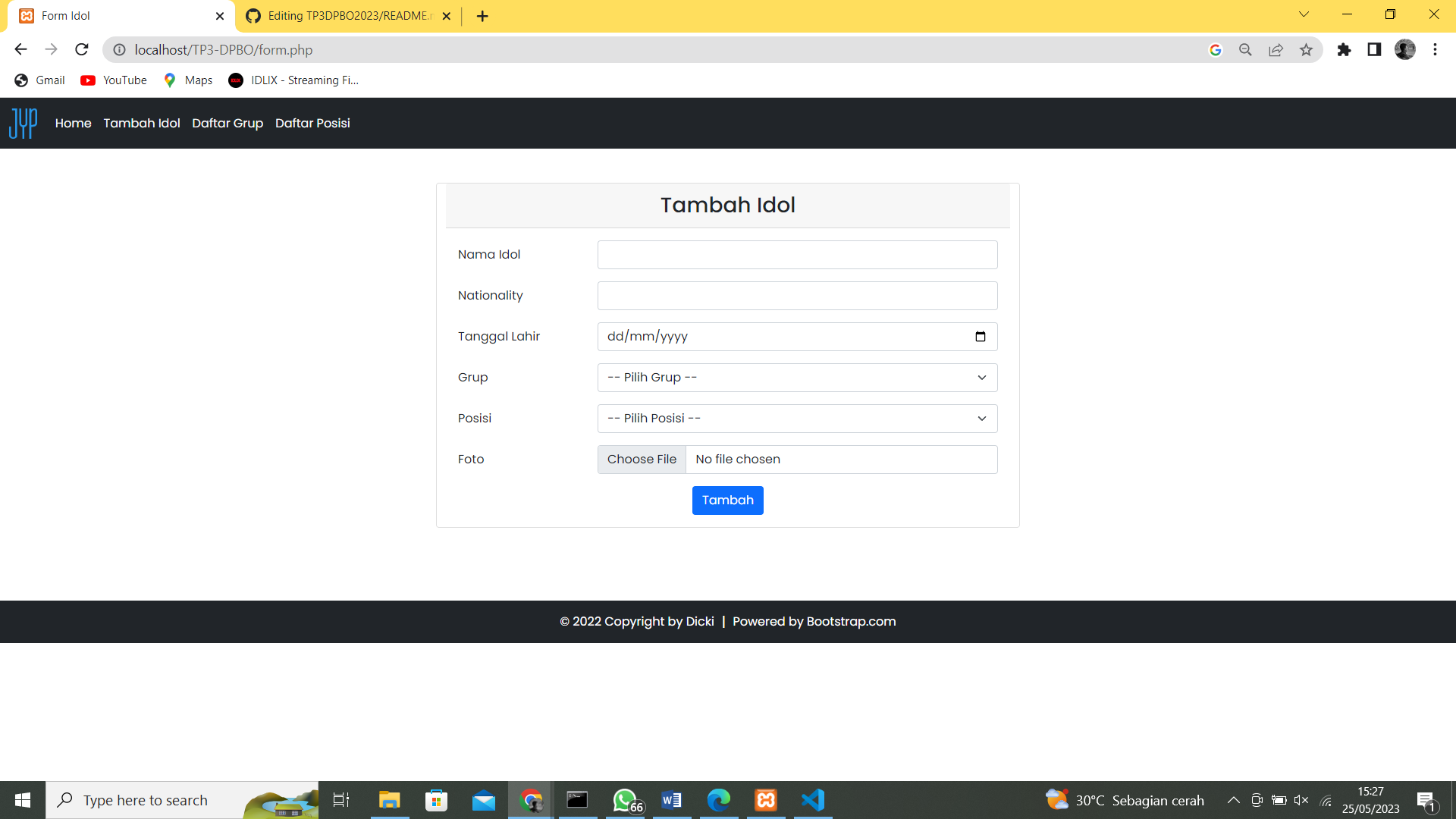 GitHub - dickifathurohman/TP3DPBO2023: TP3 DPBO 2023