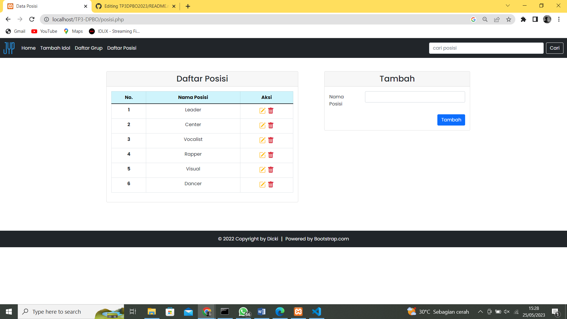 GitHub - dickifathurohman/TP3DPBO2023: TP3 DPBO 2023