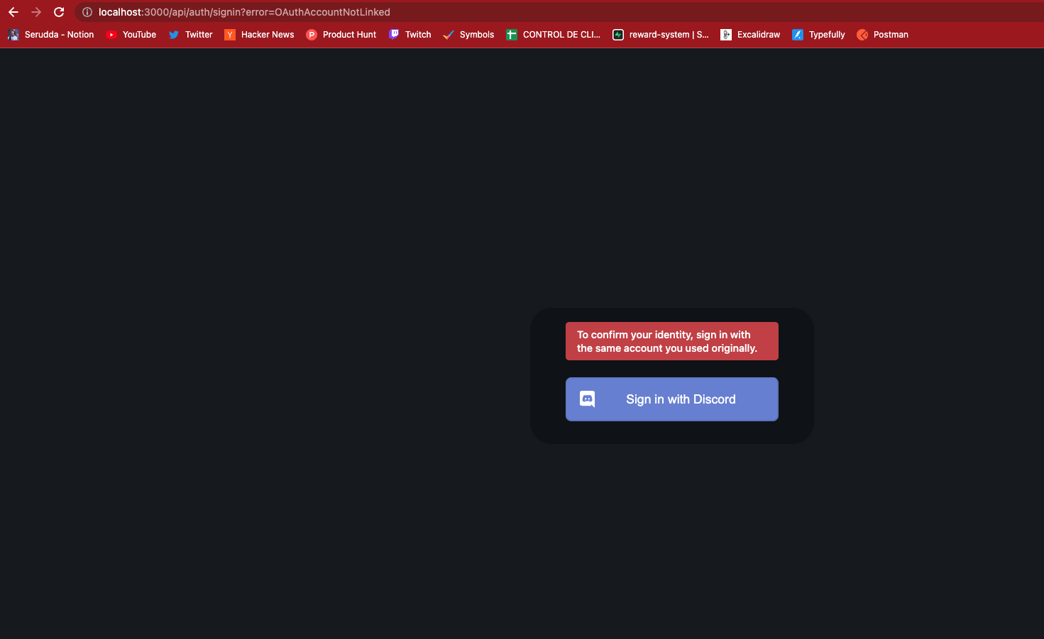bug: Log in with Discord · Issue #164 · serudda/reward-system · GitHub